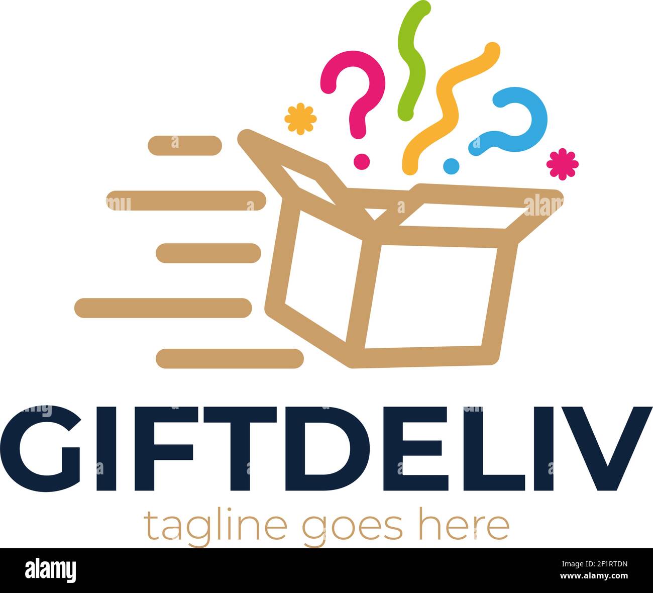 Speed Box Icon Logo Design Element. Delivery gift emblem. Pictogram ...