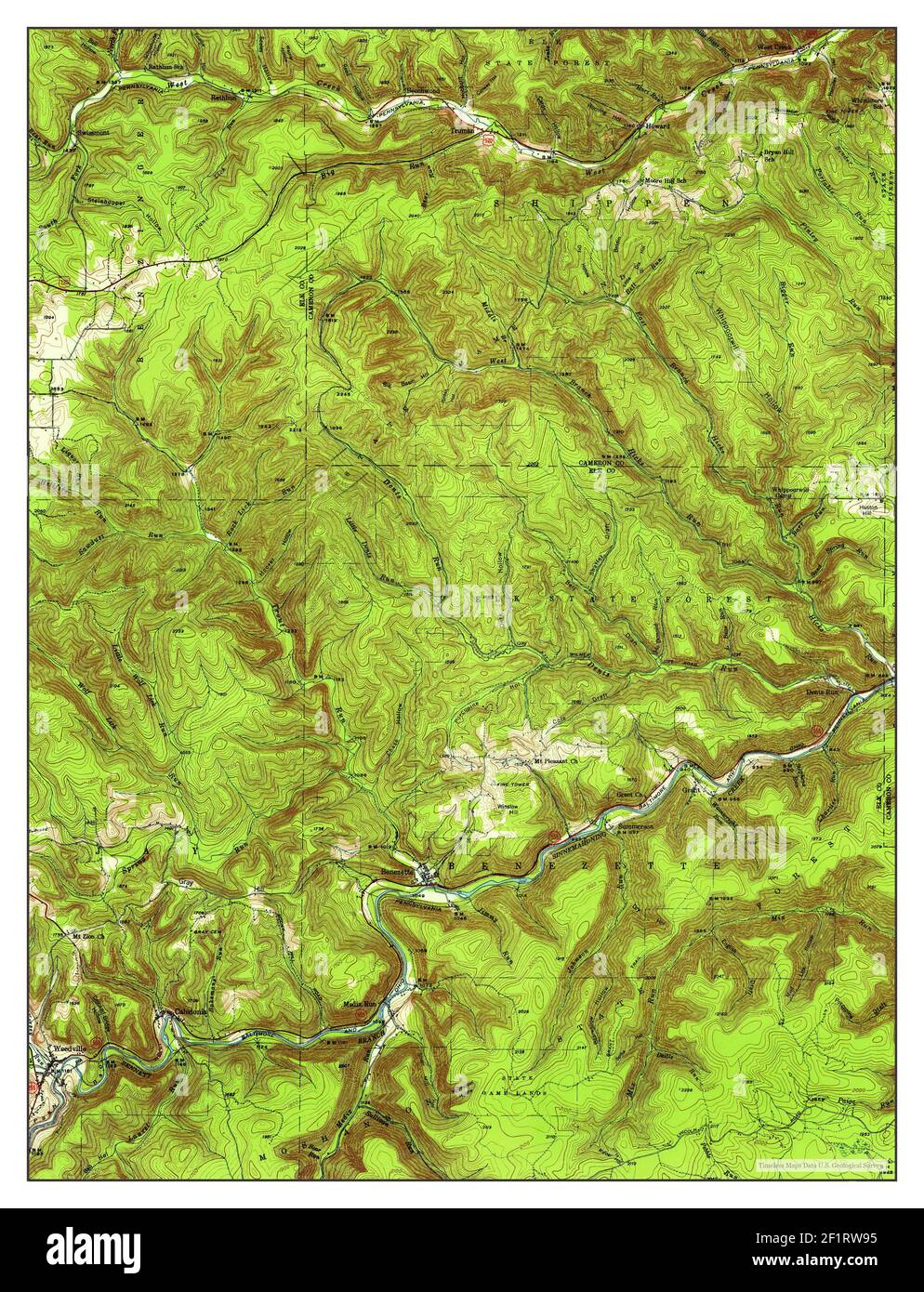 Map of benezette hi-res stock photography and images - Alamy
