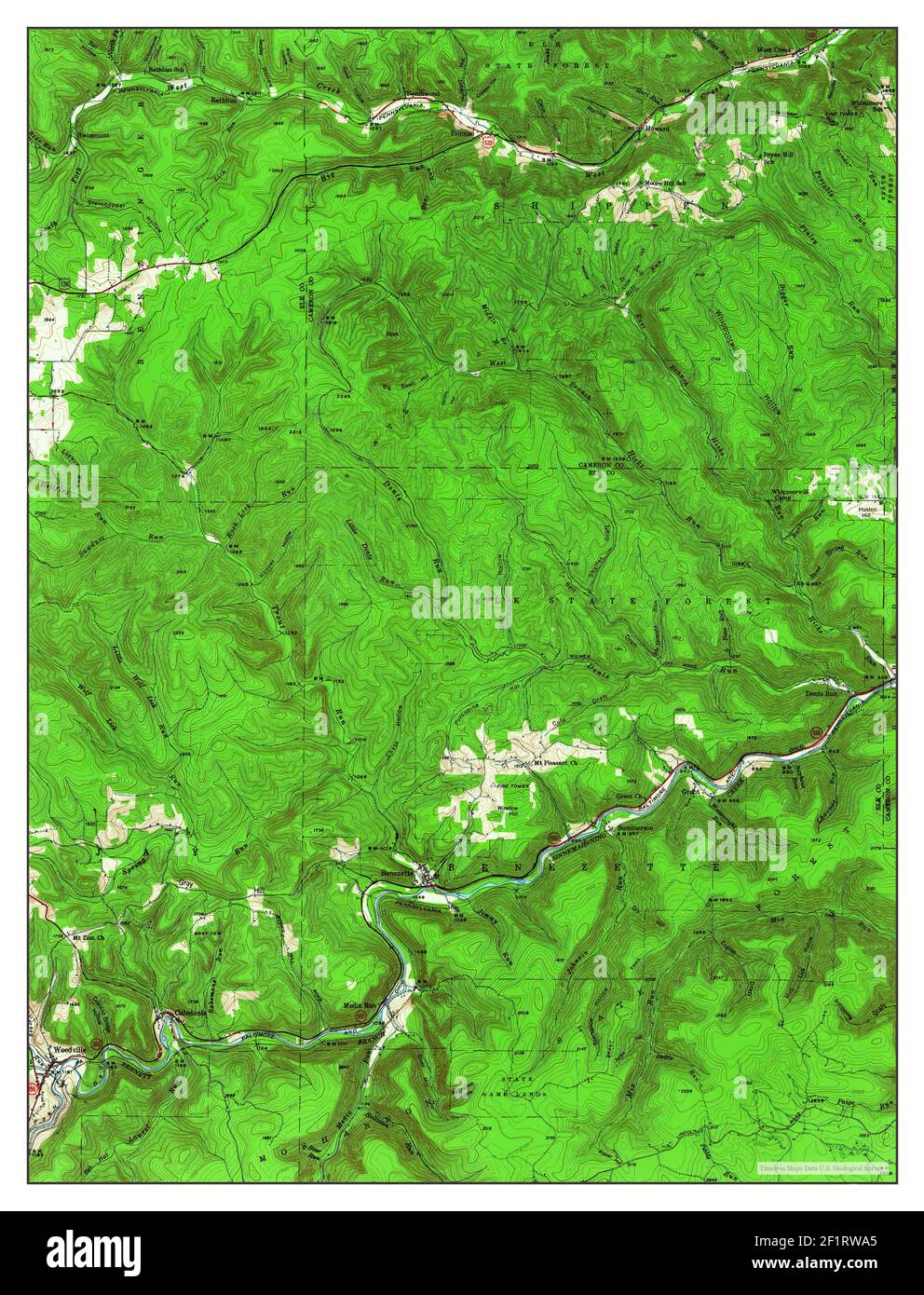 Map of benezette Cut Out Stock Images & Pictures - Alamy