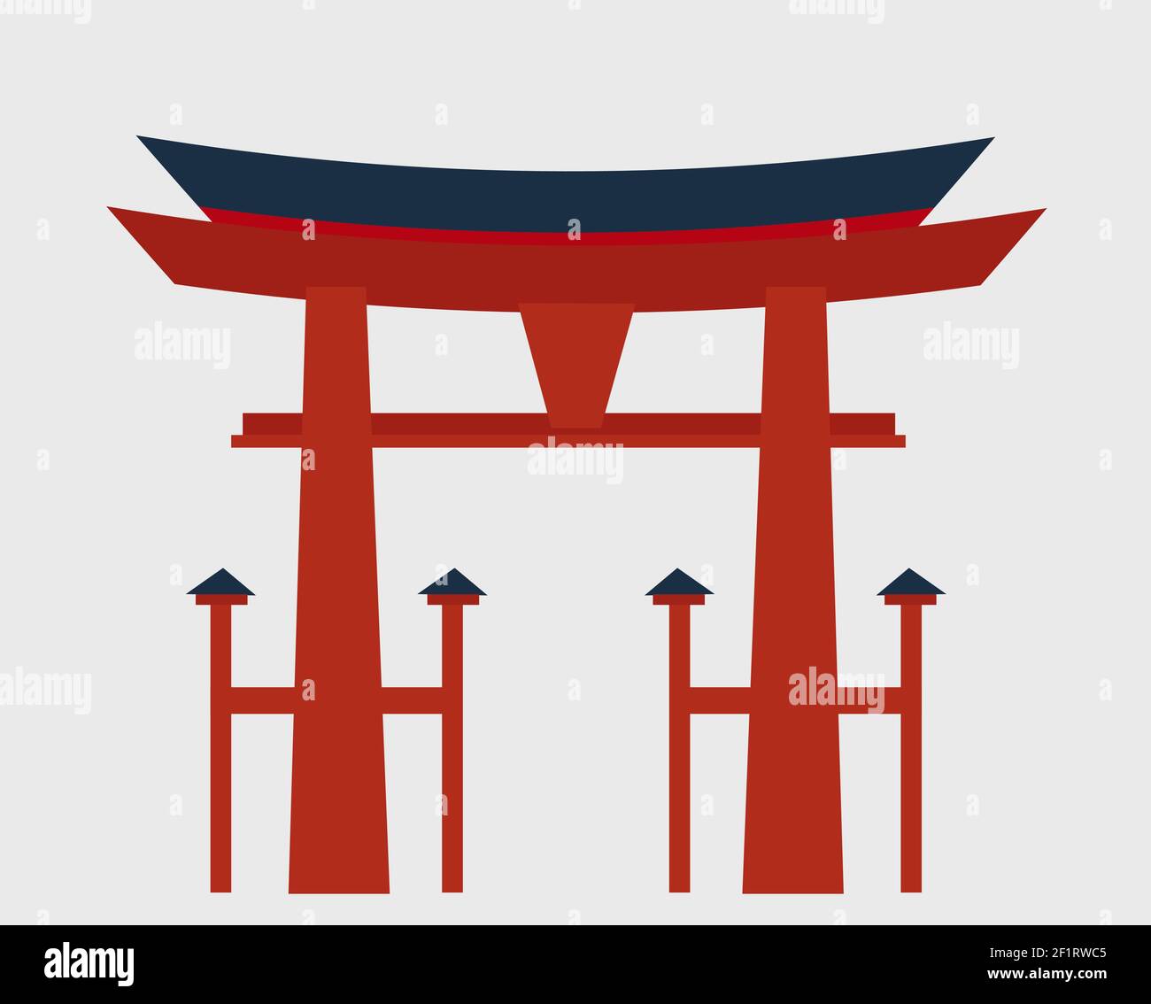 Japanese traditional red torii Stock Vector Images - Alamy