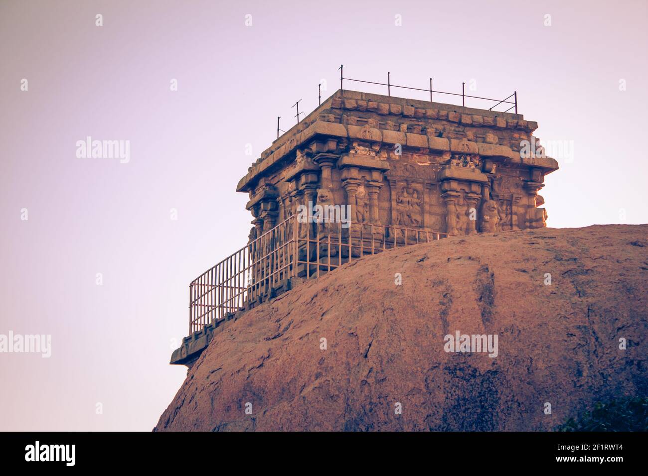 View of the old light house complex on top of a hillock in the ancient ...