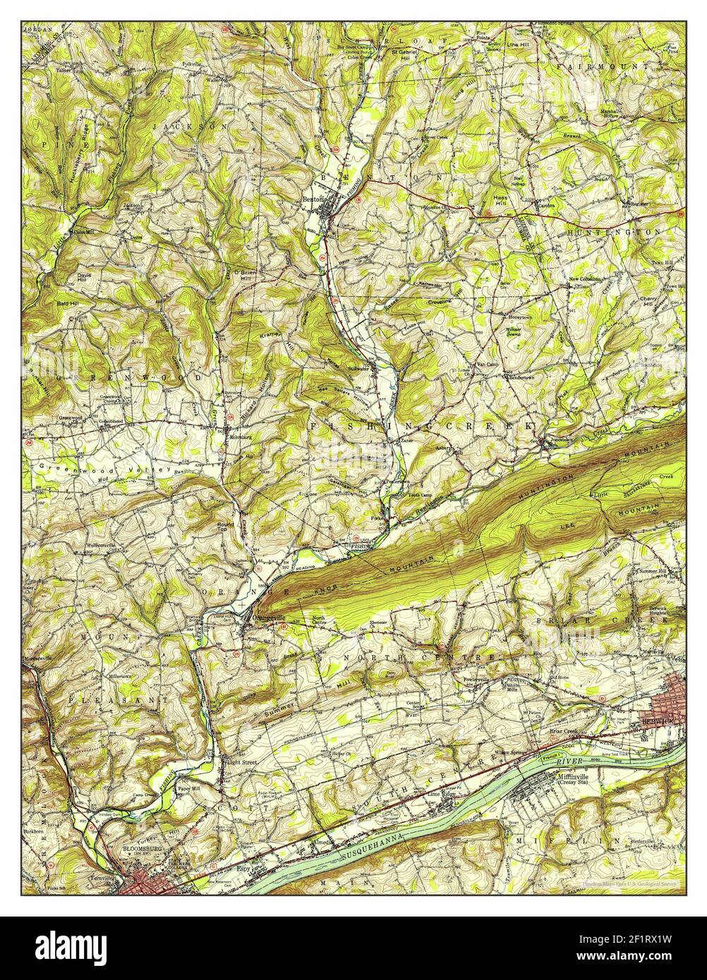 Bloomsburg map hi-res stock photography and images - Alamy