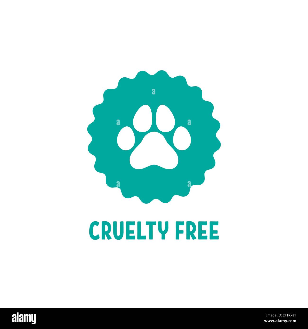 Cruelty free label. Not tested on animals stamp. No animal testing seal ...