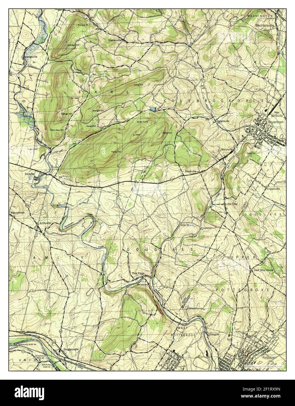 Boyertown map hi-res stock photography and images - Alamy