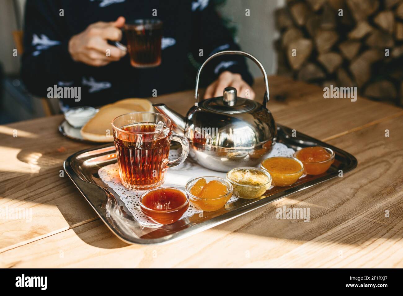 Tea ceremony. Delicious breakfast Stock Photo - Alamy