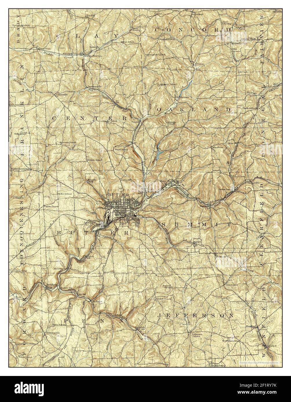 Butler, Pennsylvania, map 1911, 1:62500, United States of America by ...