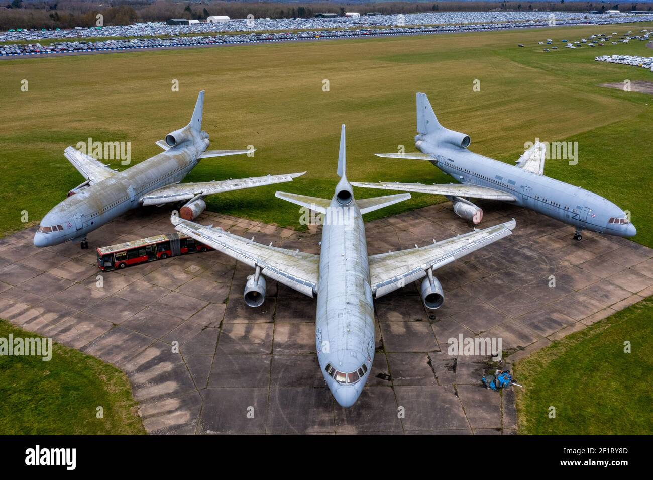 Bruntingthorpe in Leicestershire. old airfield used for storage and ...