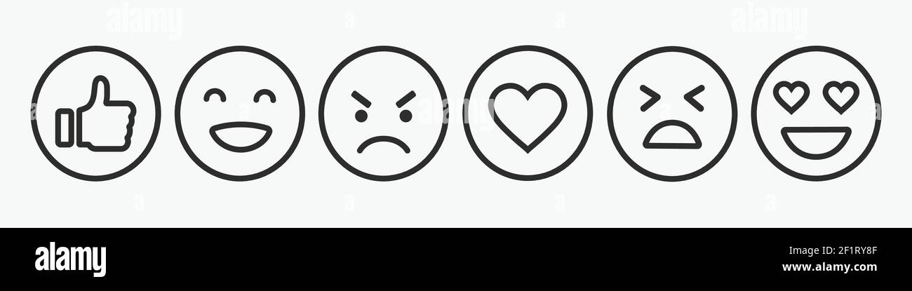 Emotion Icon in trendy flat style isolated on white background. Emotion ...