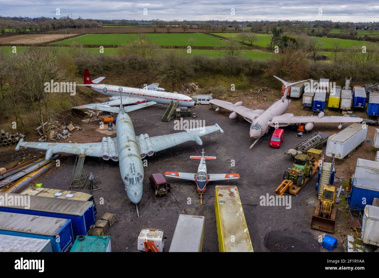 Bruntingthorpe in Leicestershire. old airfield used for storage and ...