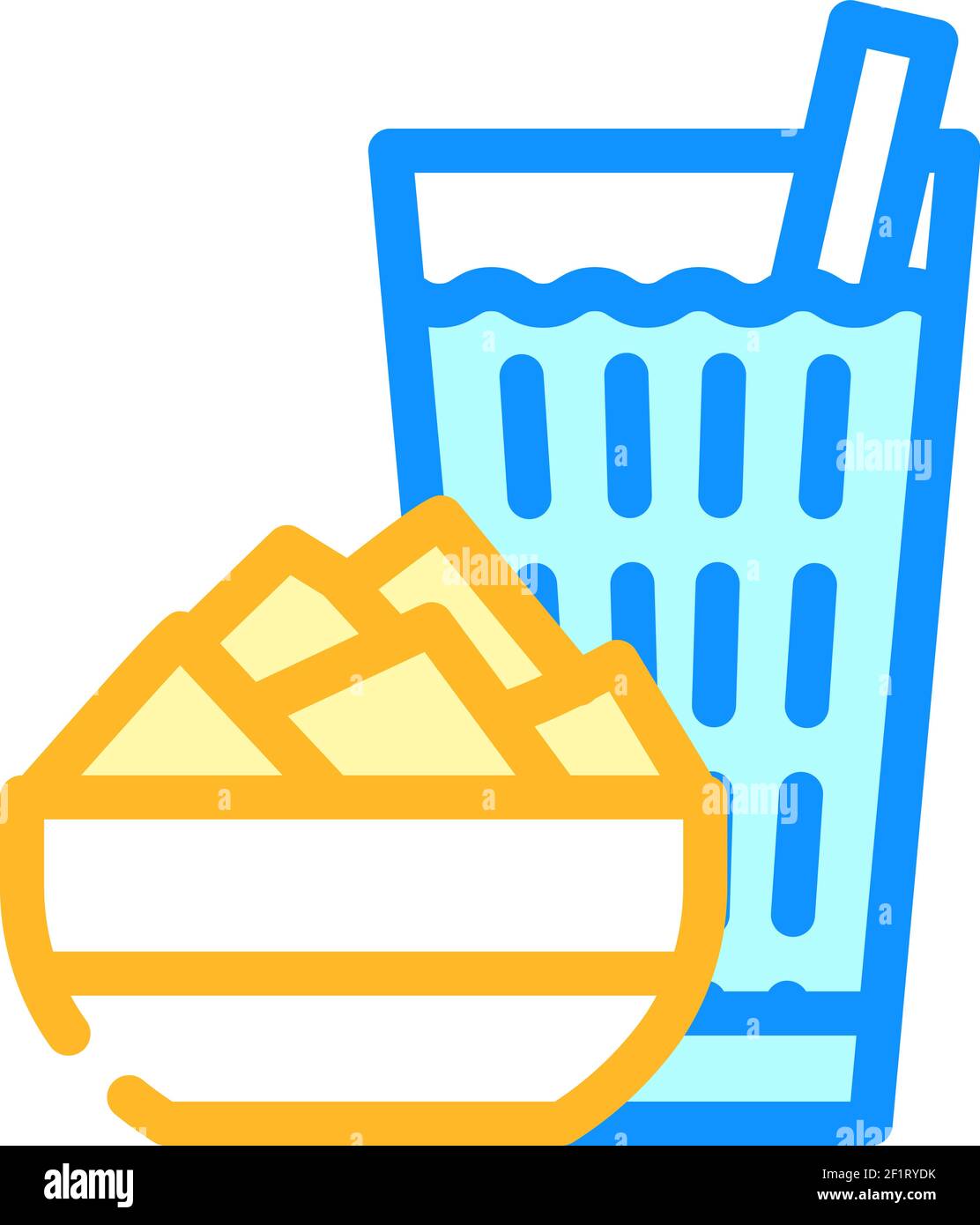slices mango snack and drink cup color icon vector illustration Stock ...
