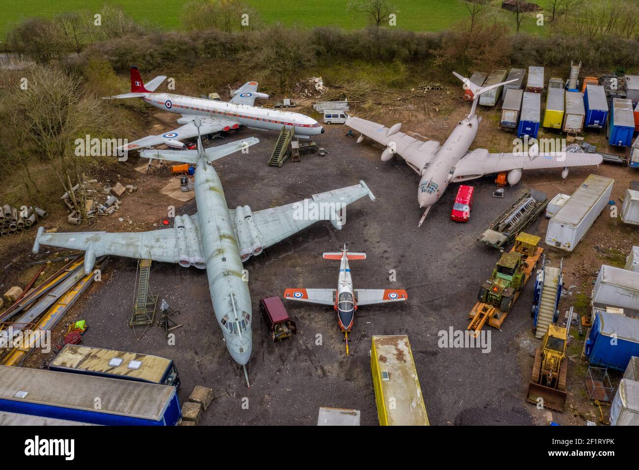 Bruntingthorpe in Leicestershire. old airfield used for storage and ...