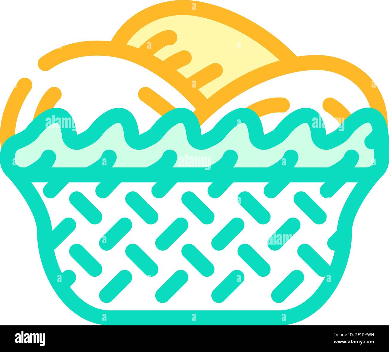 basket with mango color icon vector illustration Stock Vector Image ...