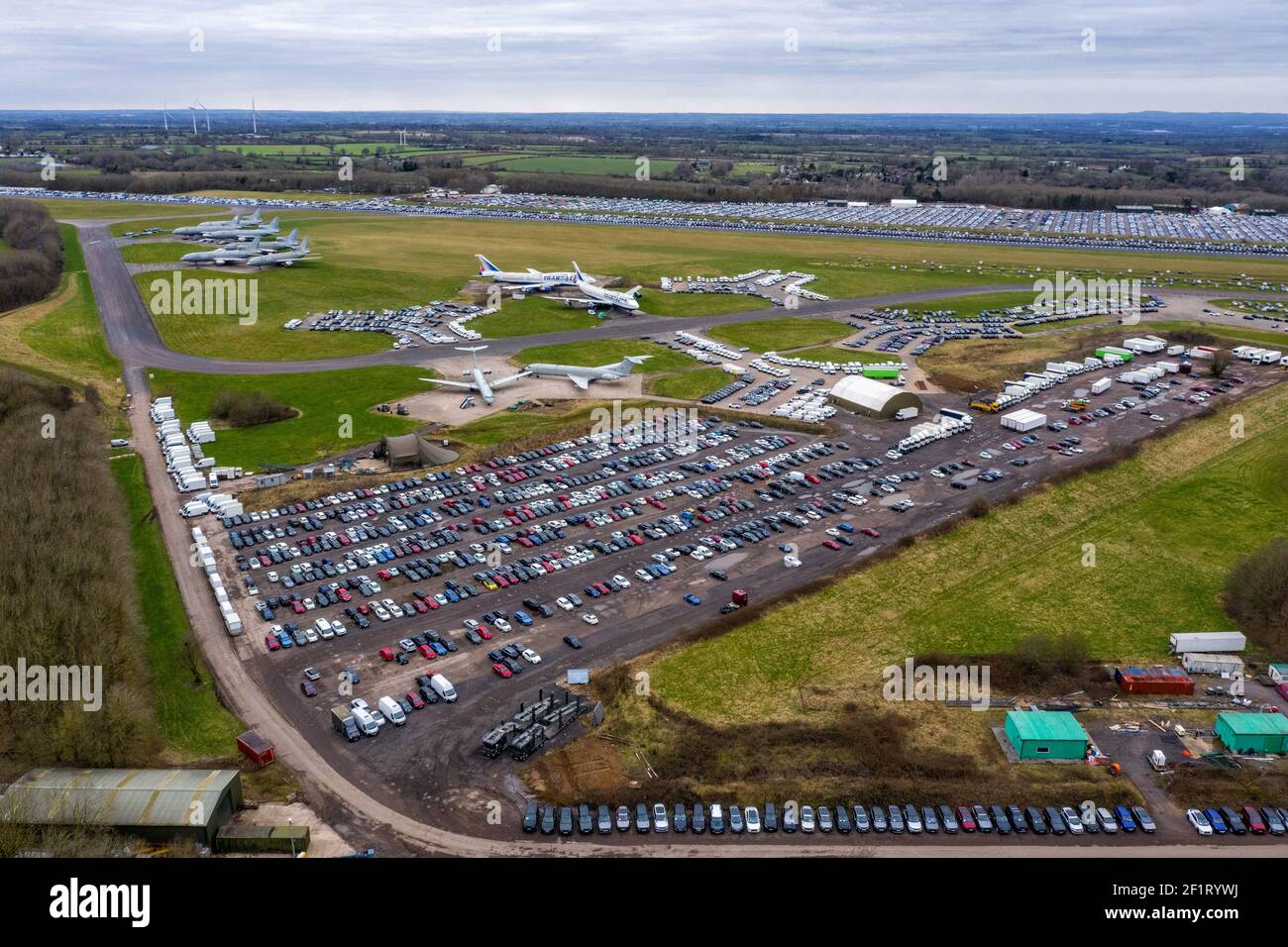 Bruntingthorpe in Leicestershire. old airfield used for storage and ...