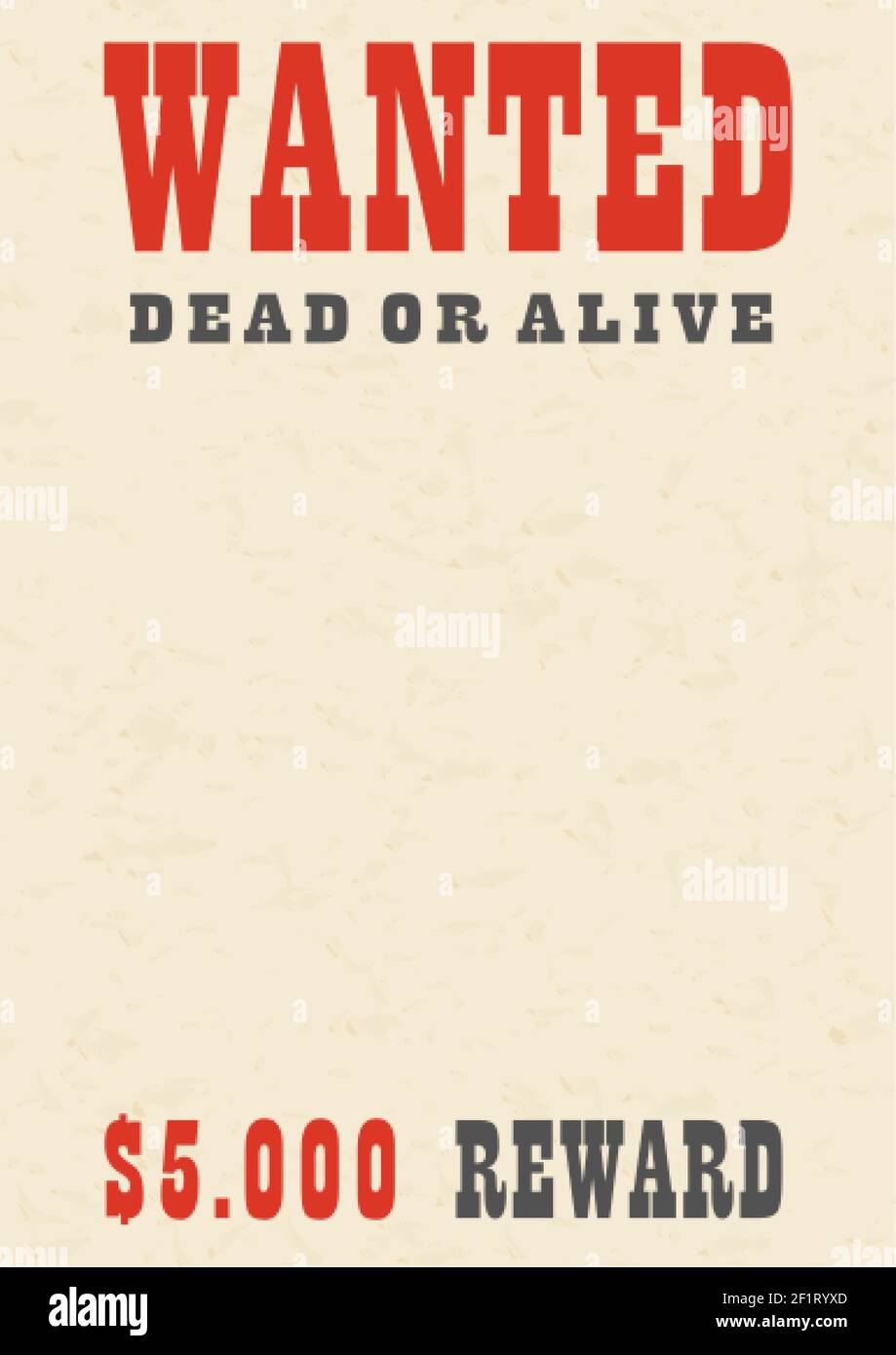 Vintage western reward placard. Wanted dead or alive poster template ...