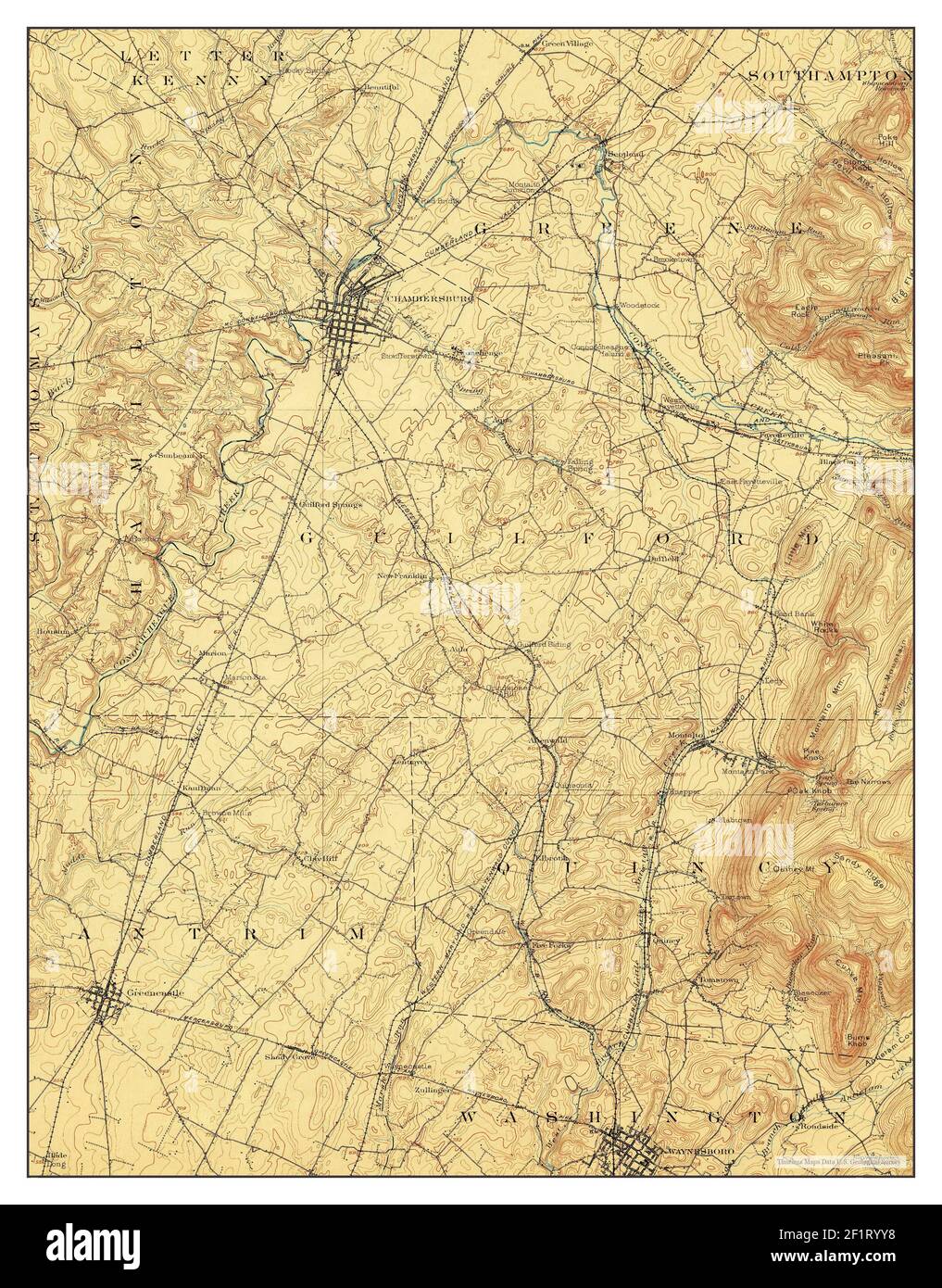 Chambersburg, Pennsylvania, map 1902, 1:62500, United States of America ...