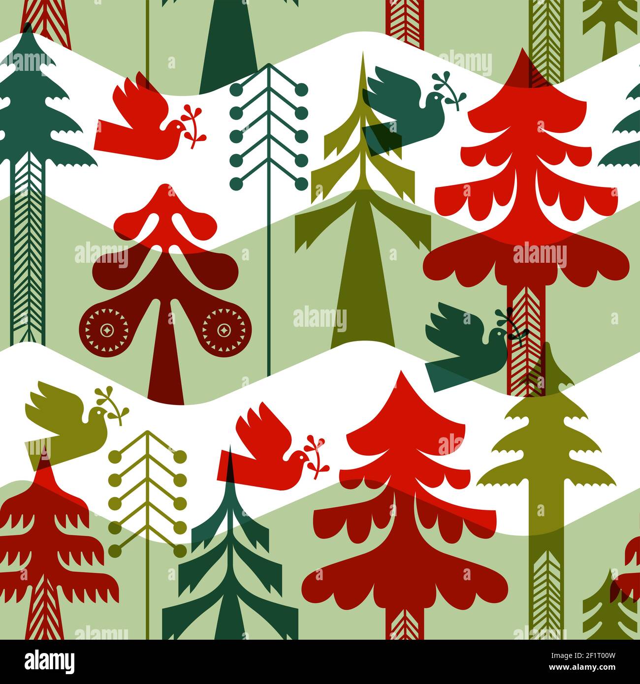 Merry christmas tree pattern Stock Vector Images - Alamy