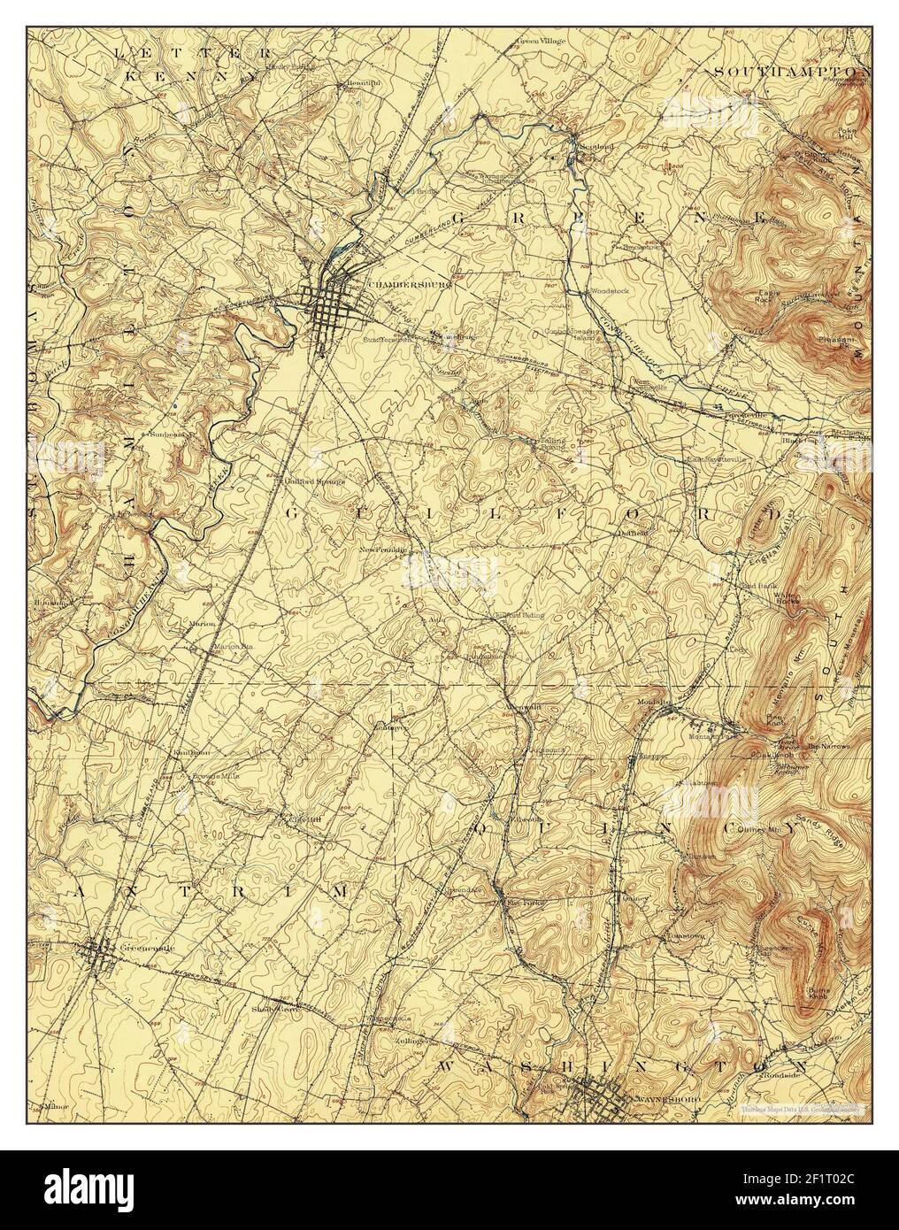 Chambersburg, Pennsylvania, map 1902, 1:62500, United States of America ...