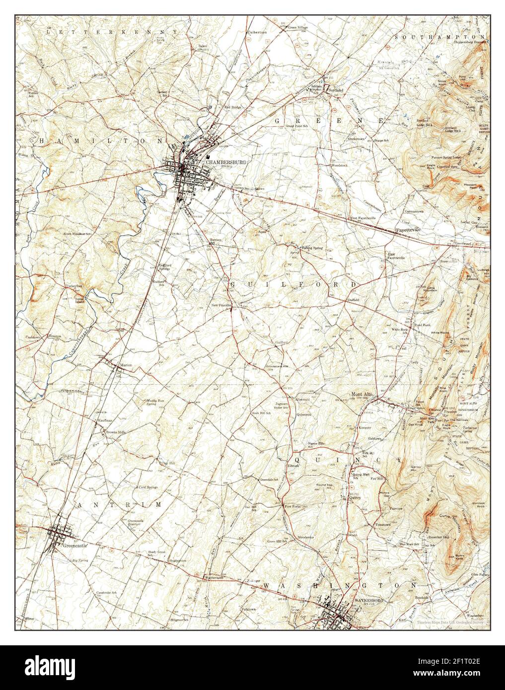 Chambersburg, Pennsylvania, map 1943, 1:62500, United States of America ...