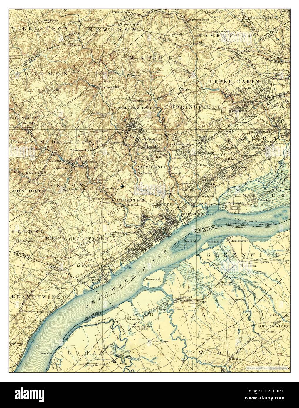Chester, Pennsylvania, map 1898, 1:62500, United States of America by ...