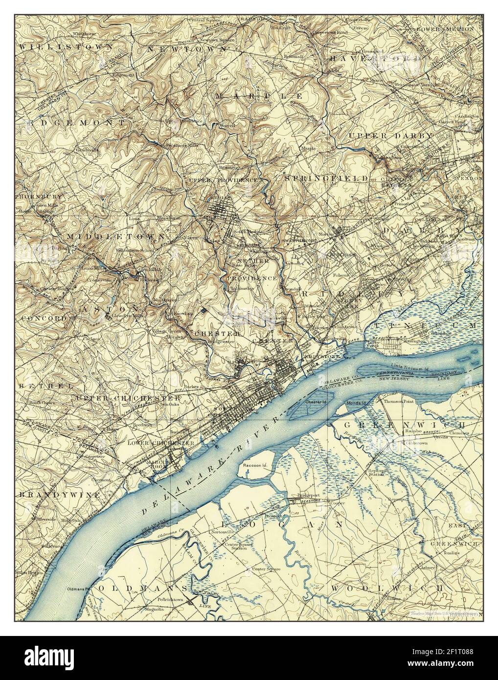 Chester, Pennsylvania, map 1898, 1:62500, United States of America by ...