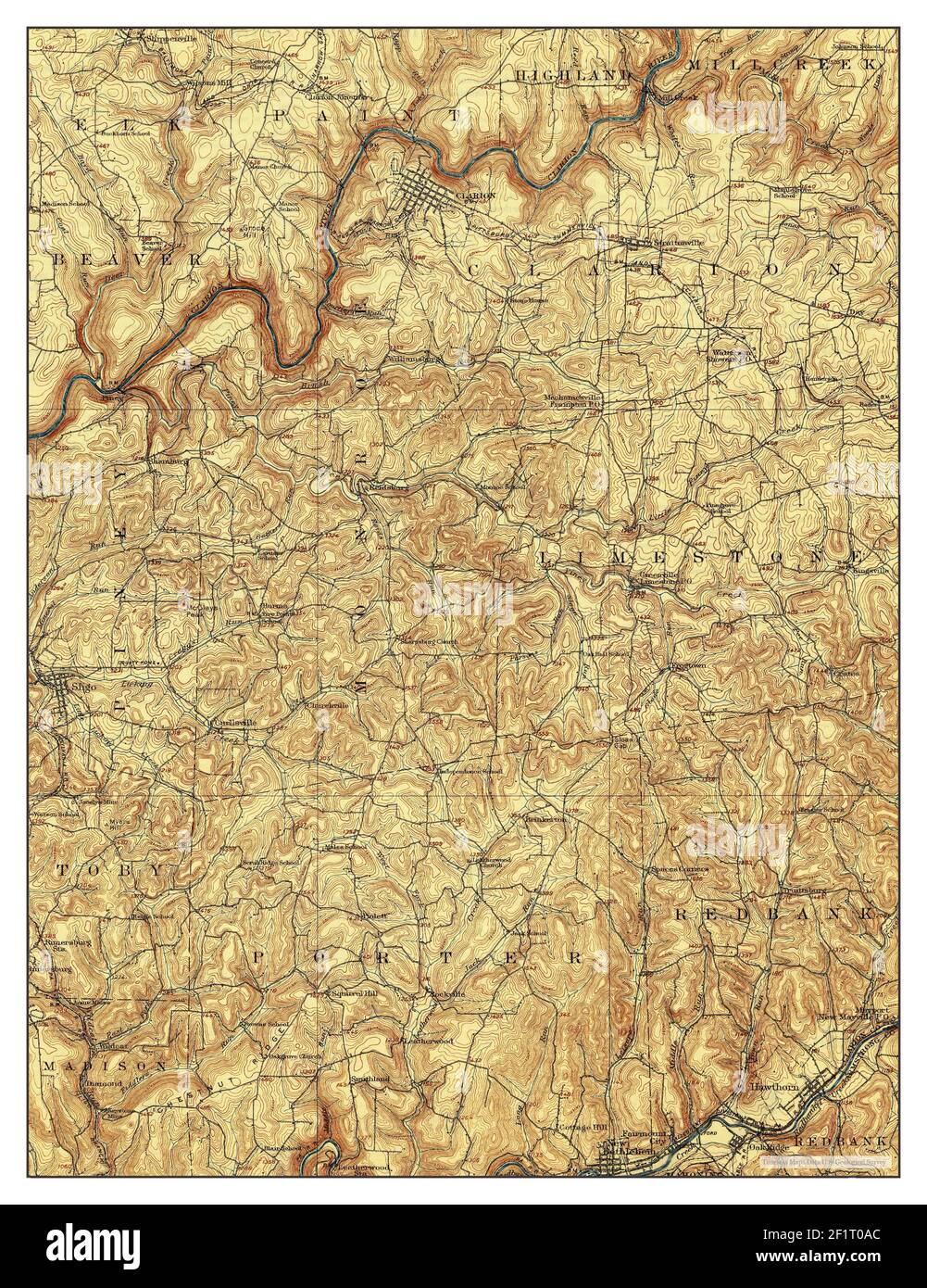 Clarion map hi-res stock photography and images - Alamy