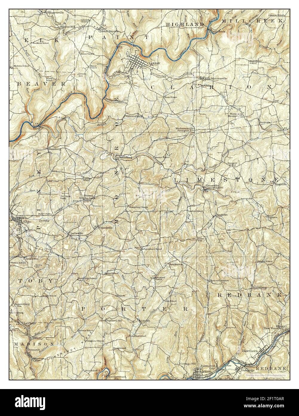 Clarion map hi-res stock photography and images - Alamy