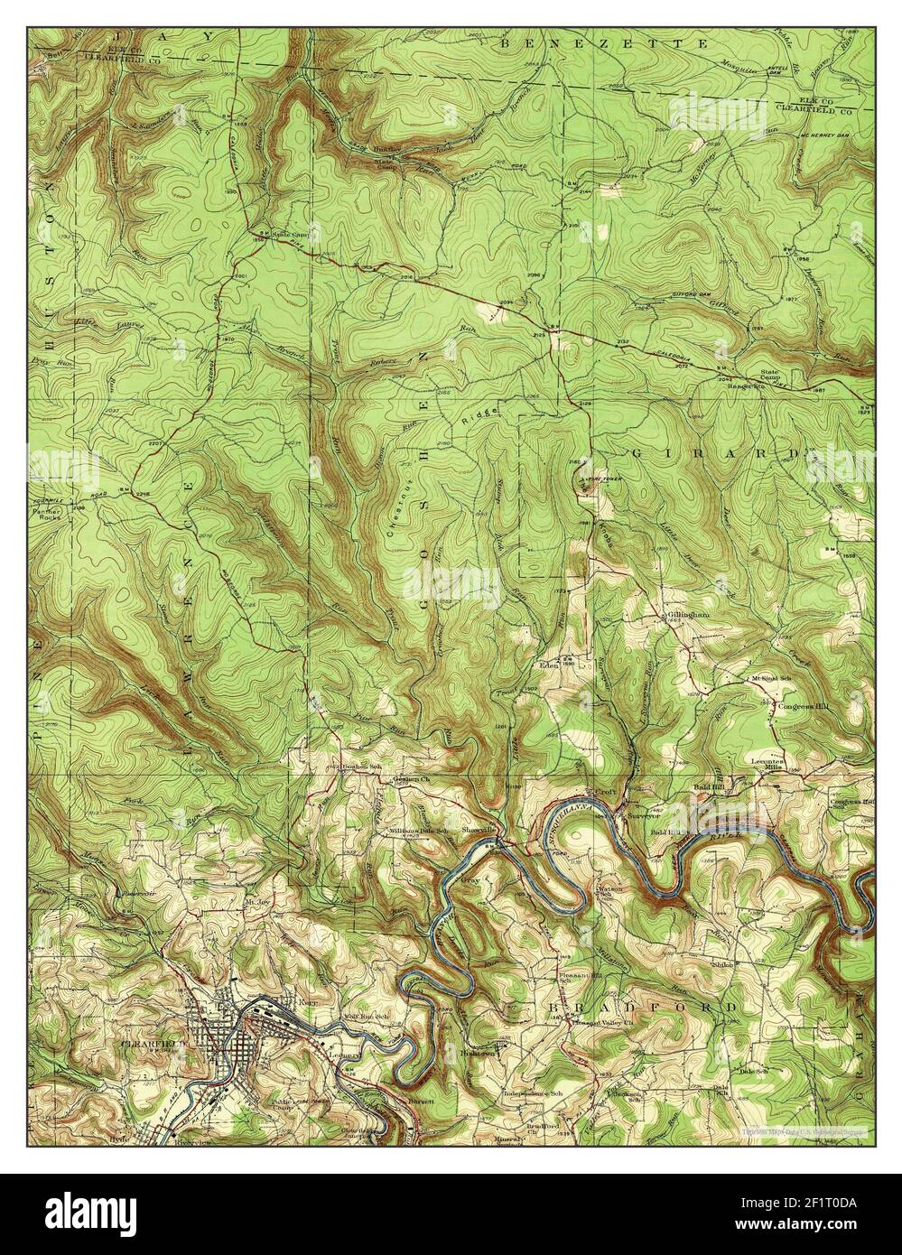 Map of clearfield hi-res stock photography and images - Alamy