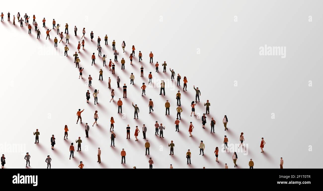 Template with a crowd of people standing in a line. People crowd ... Template with a crowd of people standing in a line. People crowd ...