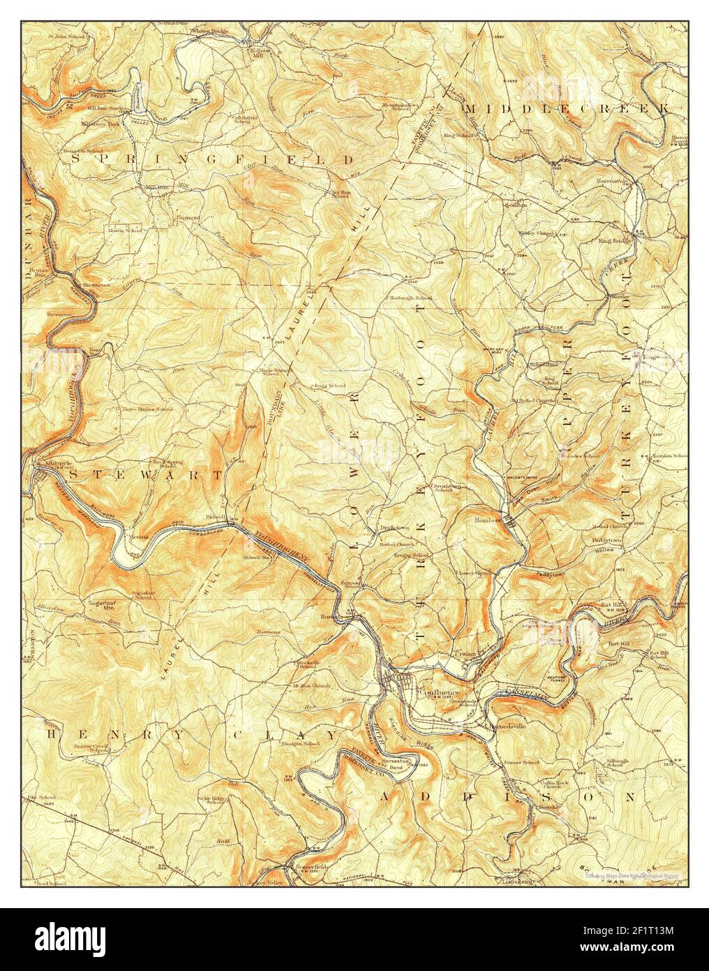 Confluence, Pennsylvania, map 1922, 1:62500, United States of America ...