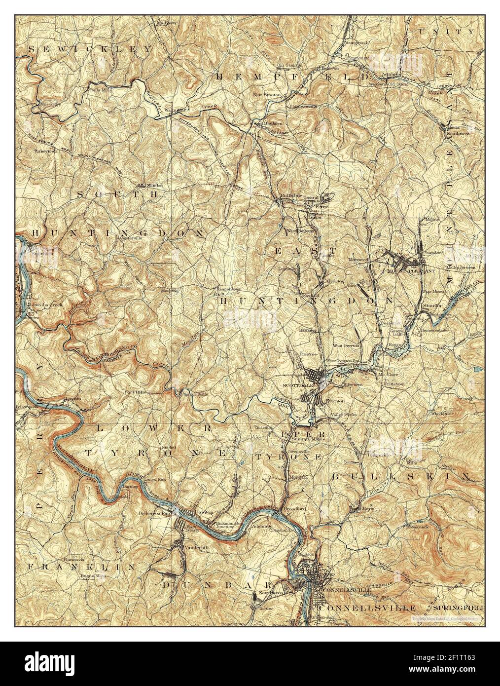 Connellsville, Pennsylvania, map 1902, 1:62500, United States of ...