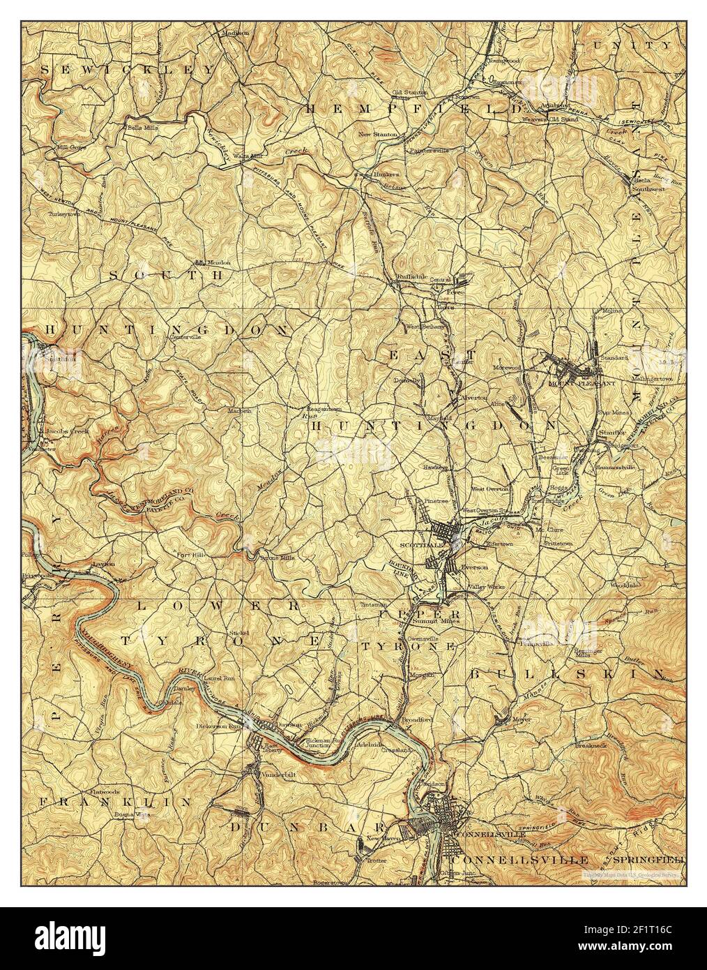 Connellsville, Pennsylvania, map 1902, 1:62500, United States of ...