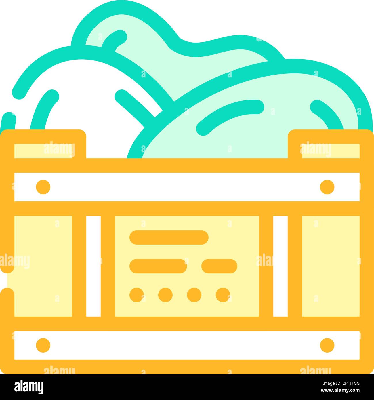 box container with mango color icon vector illustration Stock Vector ...