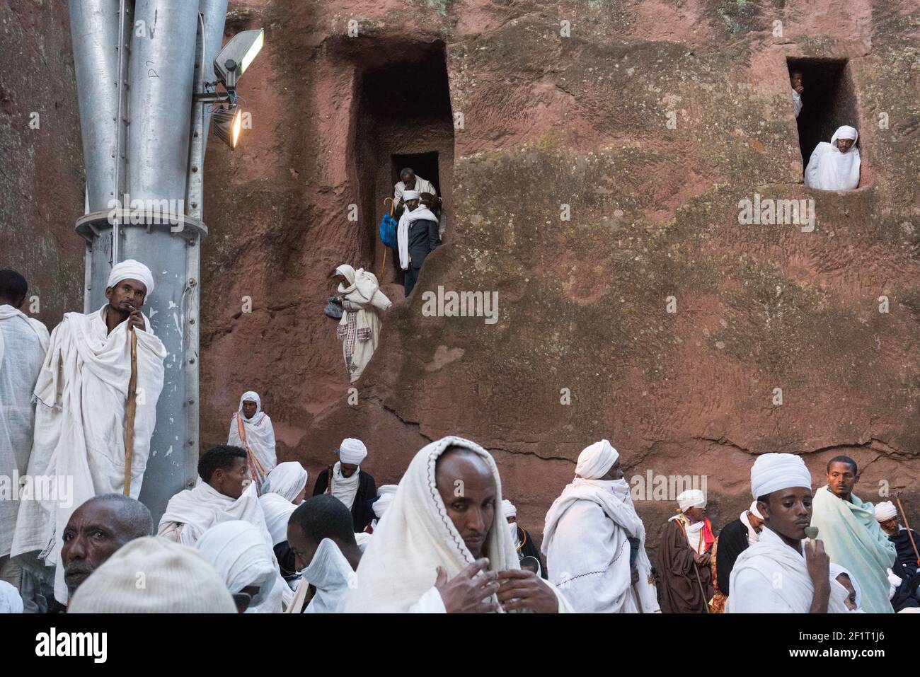 Pilgrims at St. Emmanuel Church during Gena, the Ethiopian Orthodox ...