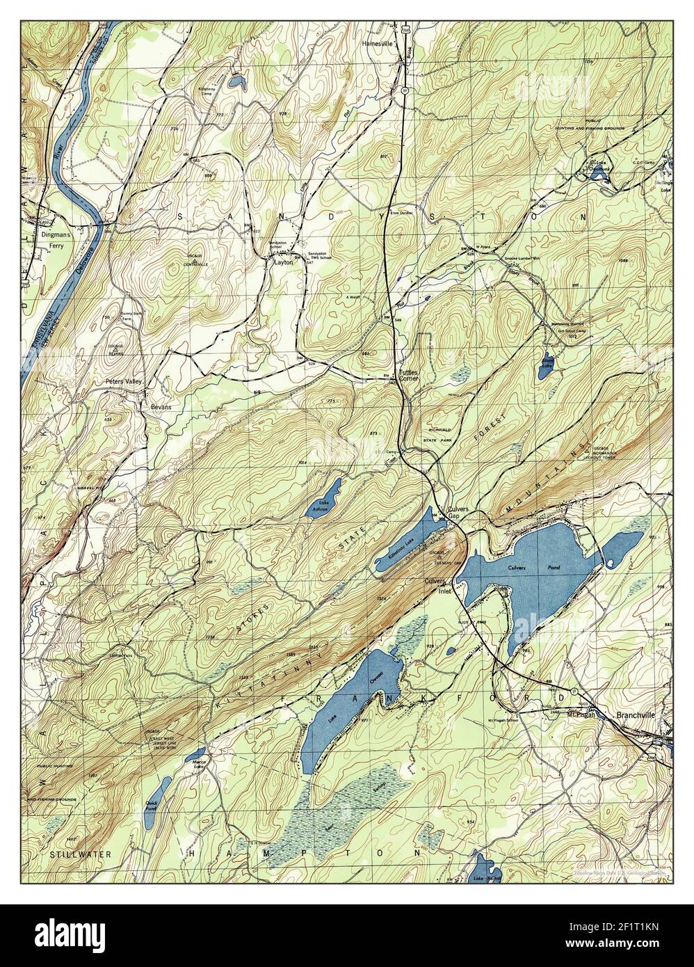 Culvers Gap, Pennsylvania, map 1943, 1:31680, United States of America ...