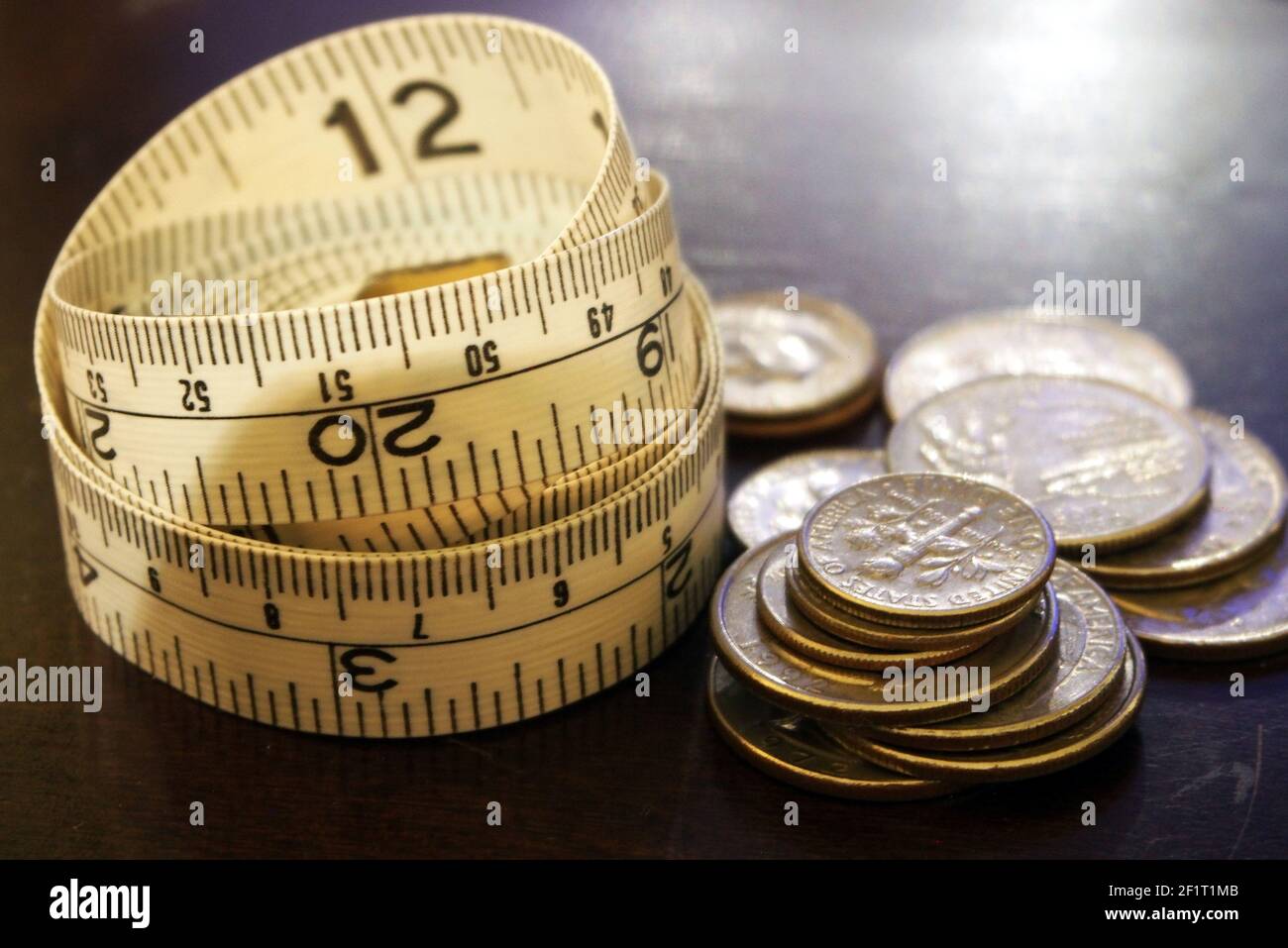 Measuring instrument coins hi-res stock photography and images - Alamy