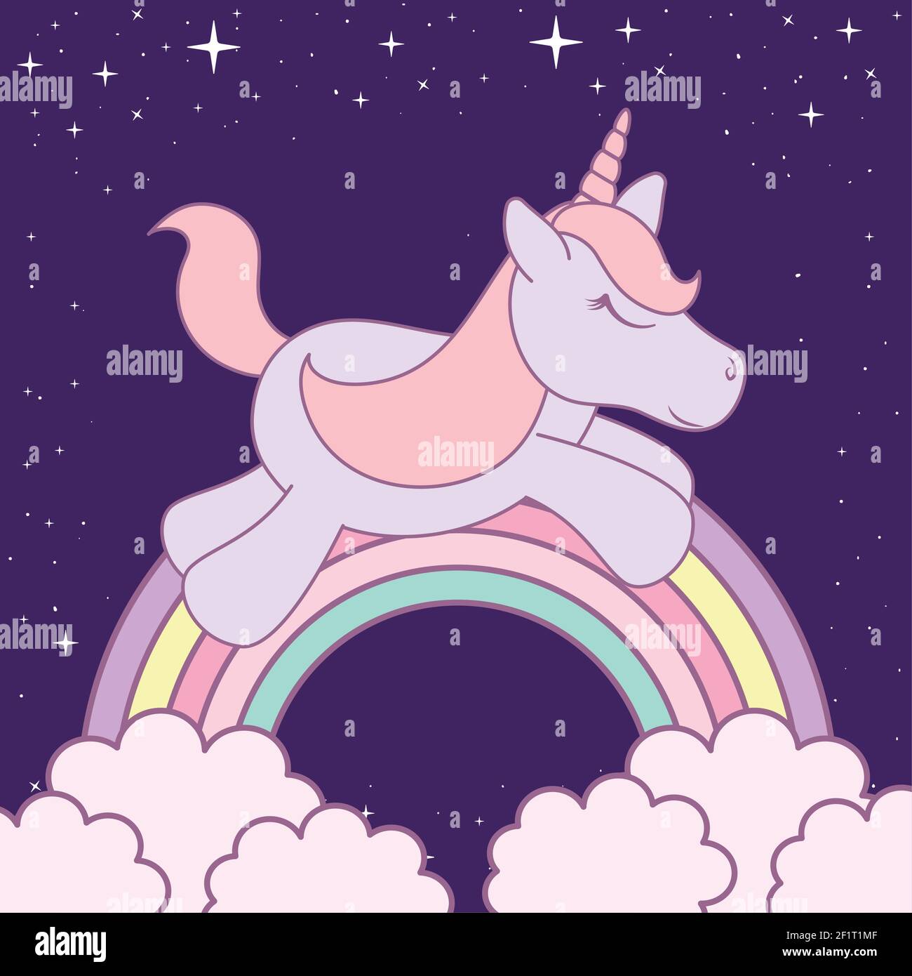 unicorn and rainbow Stock Vector Image & Art - Alamy