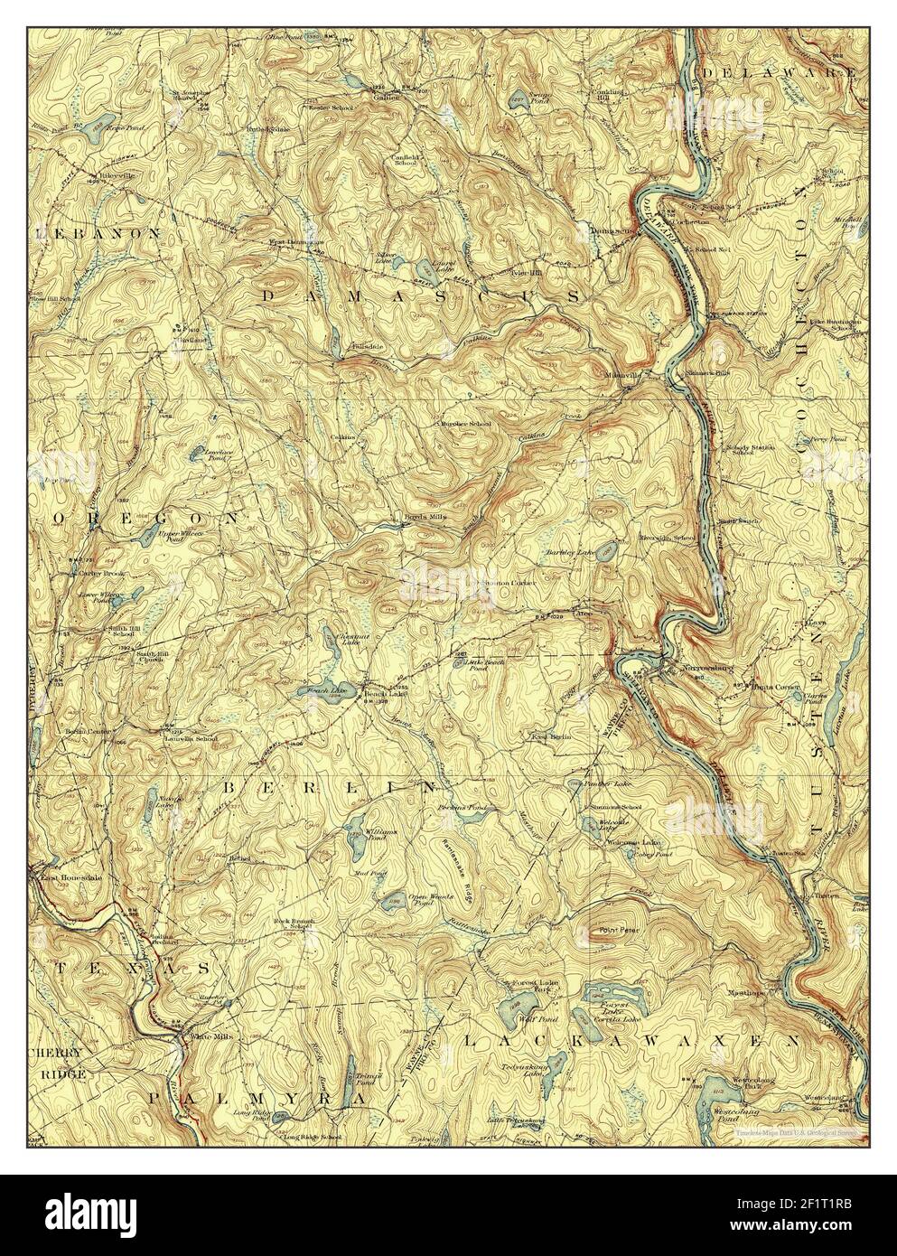 Damascus, Pennsylvania, map 1923, 1:62500, United States of America by ...