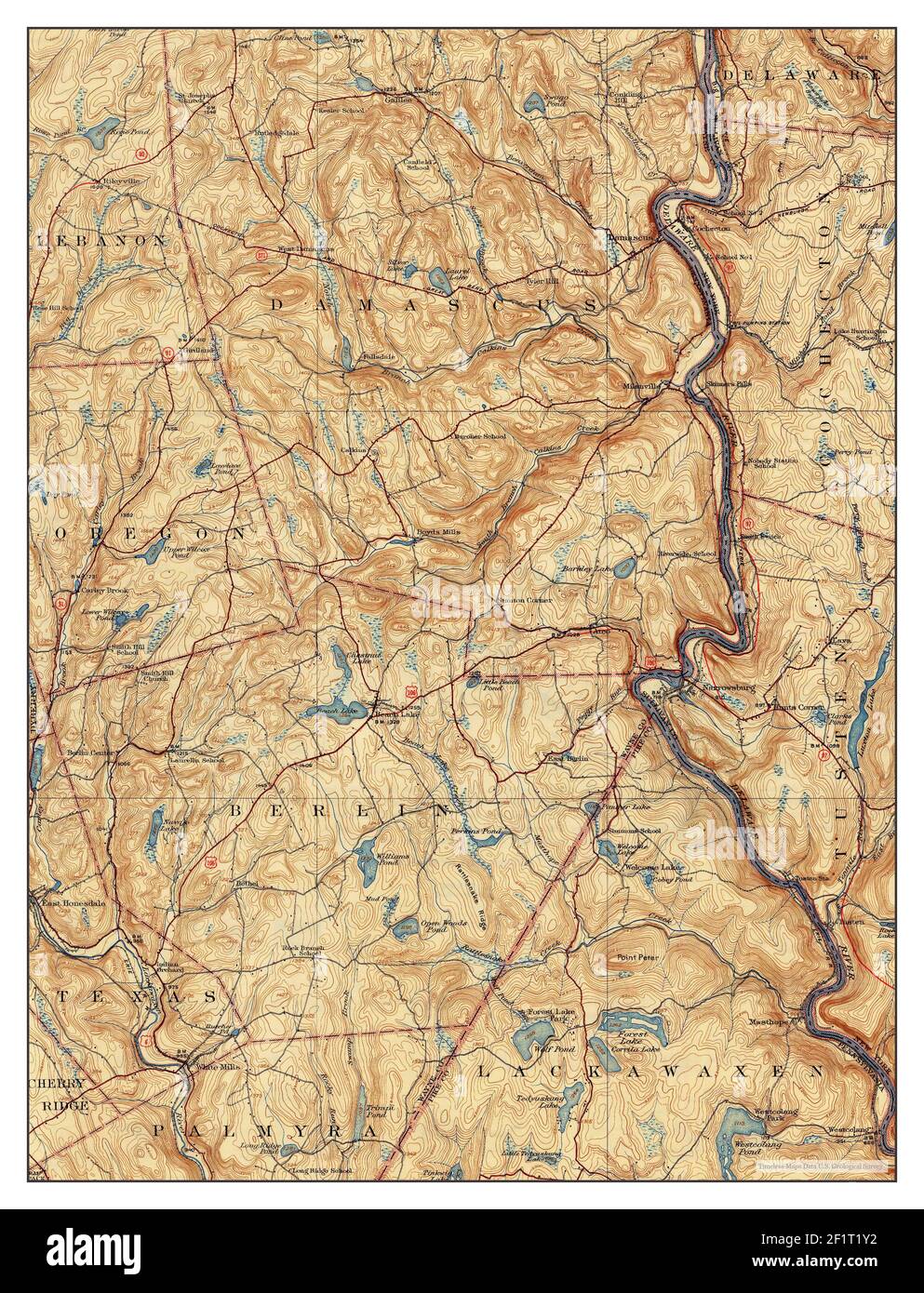 Damascus, Pennsylvania, map 1923, 1:62500, United States of America by ...
