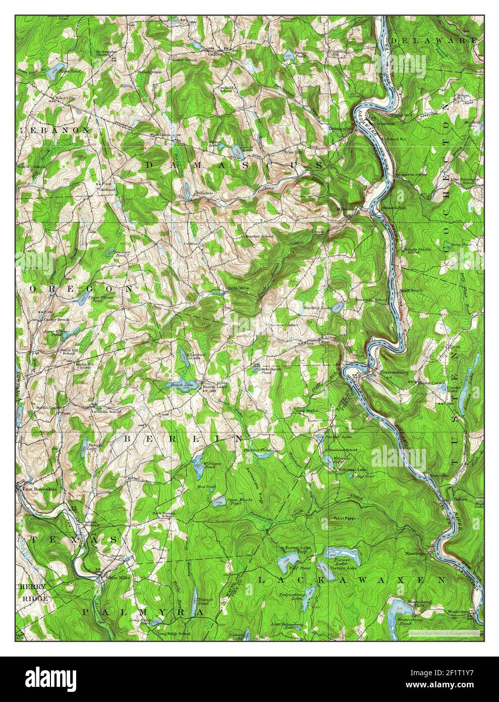 Damascus, Pennsylvania, map 1920, 1:62500, United States of America by ...