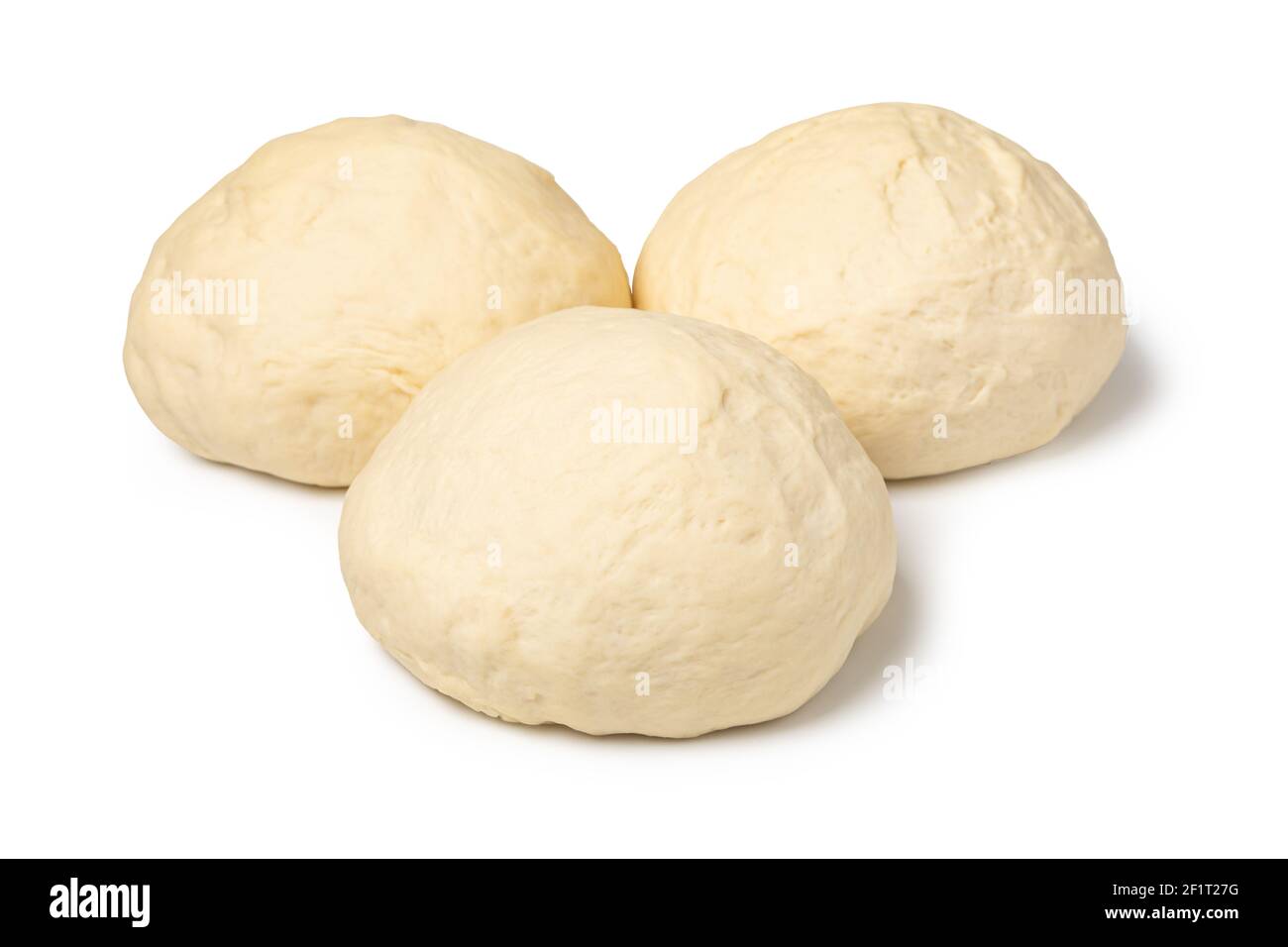 Fresh raw dough ball on white background Stock Photo - Alamy