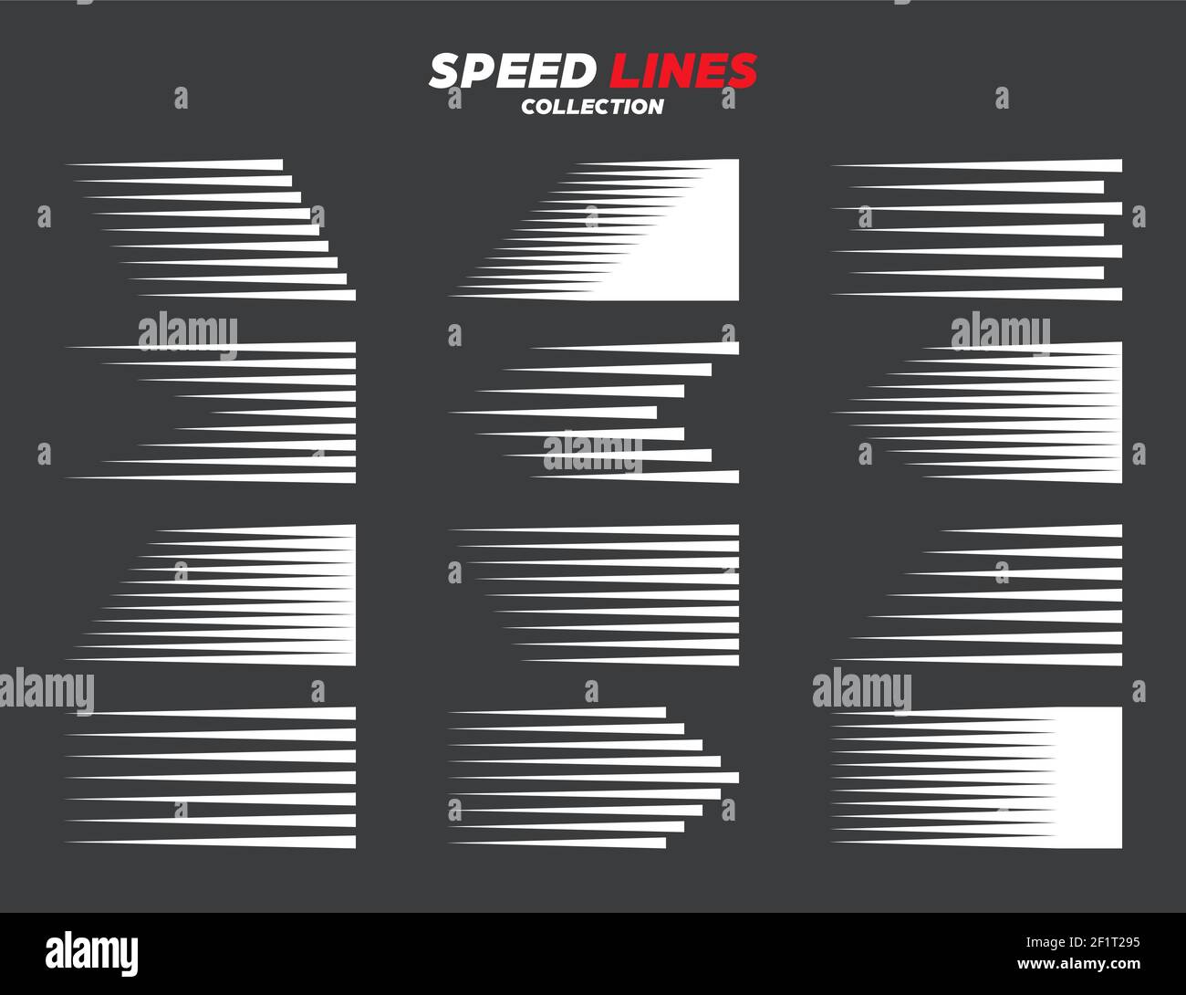 Comic speed motion lines collection. Vector illustration Stock Vector ...