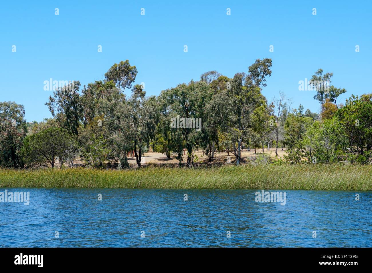 Miramar reservoir in the Scripps Miramar Ranch community, San Diego ...