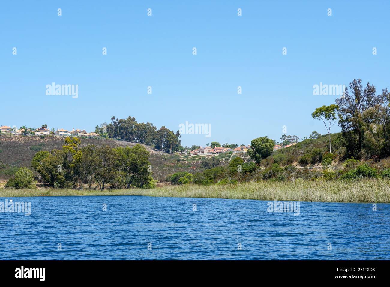 Miramar reservoir in the Scripps Miramar Ranch community, San Diego ...