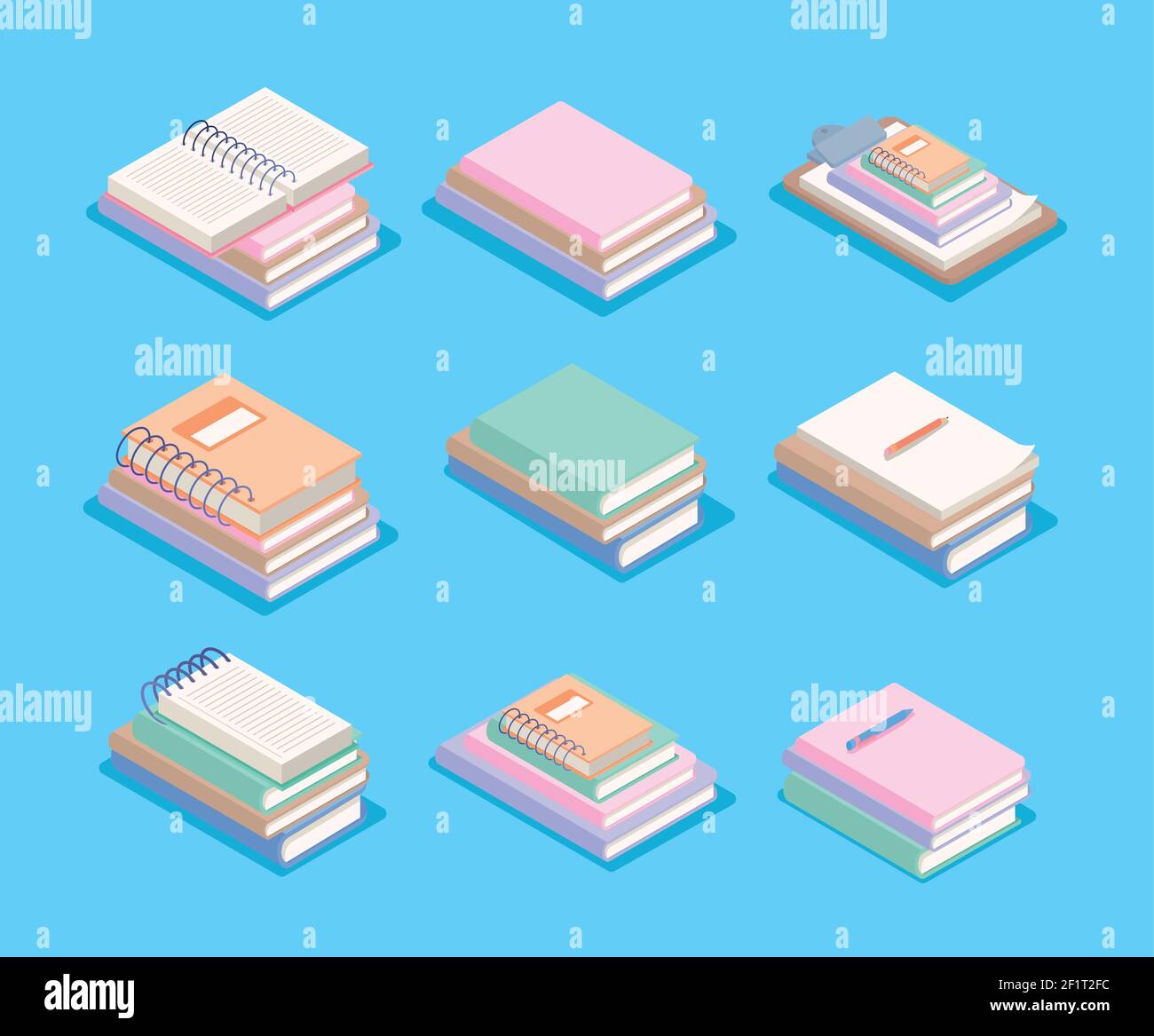 set of notebooks Stock Vector Image & Art - Alamy