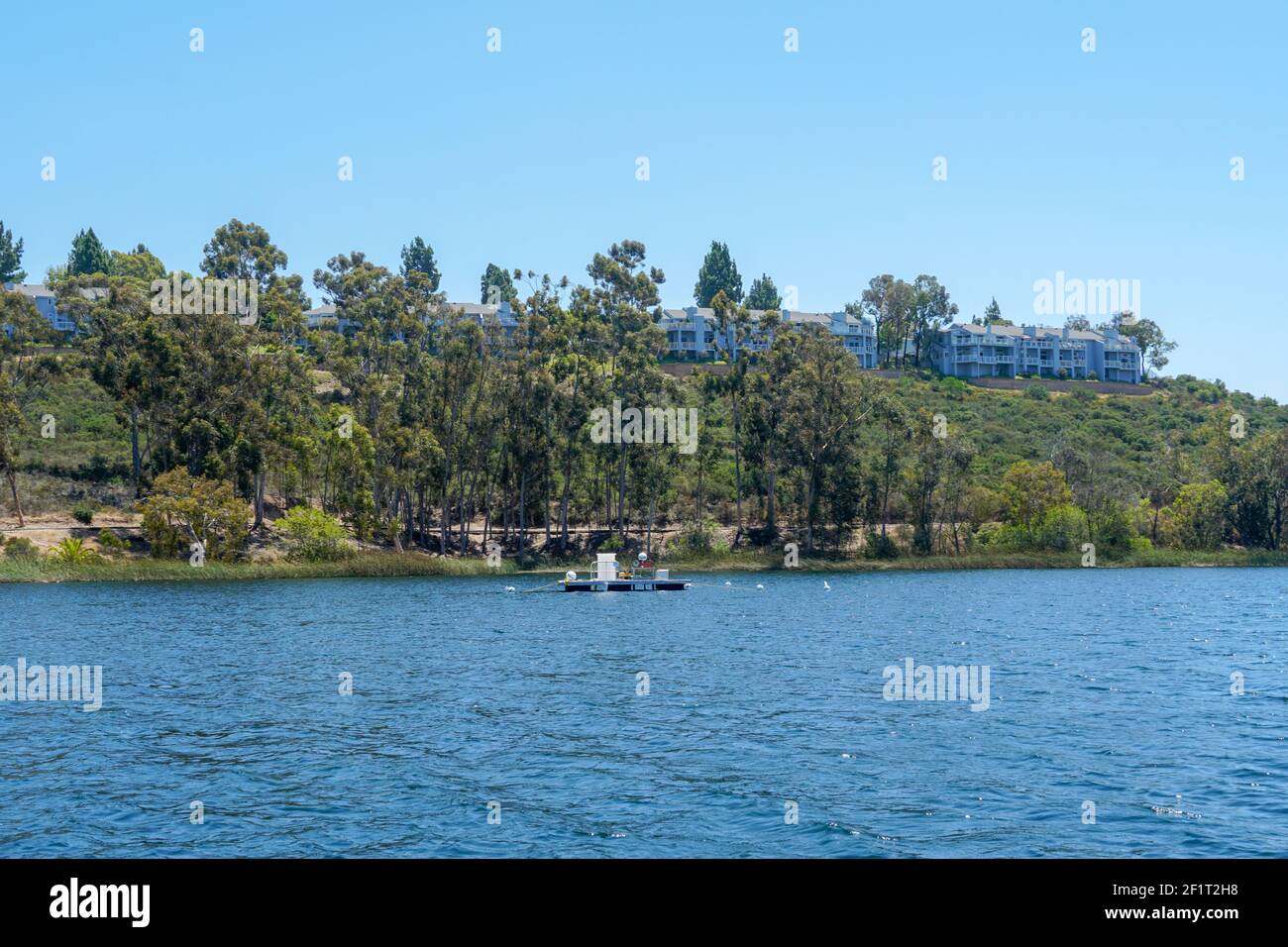 Miramar reservoir in the Scripps Miramar Ranch community, San Diego ...