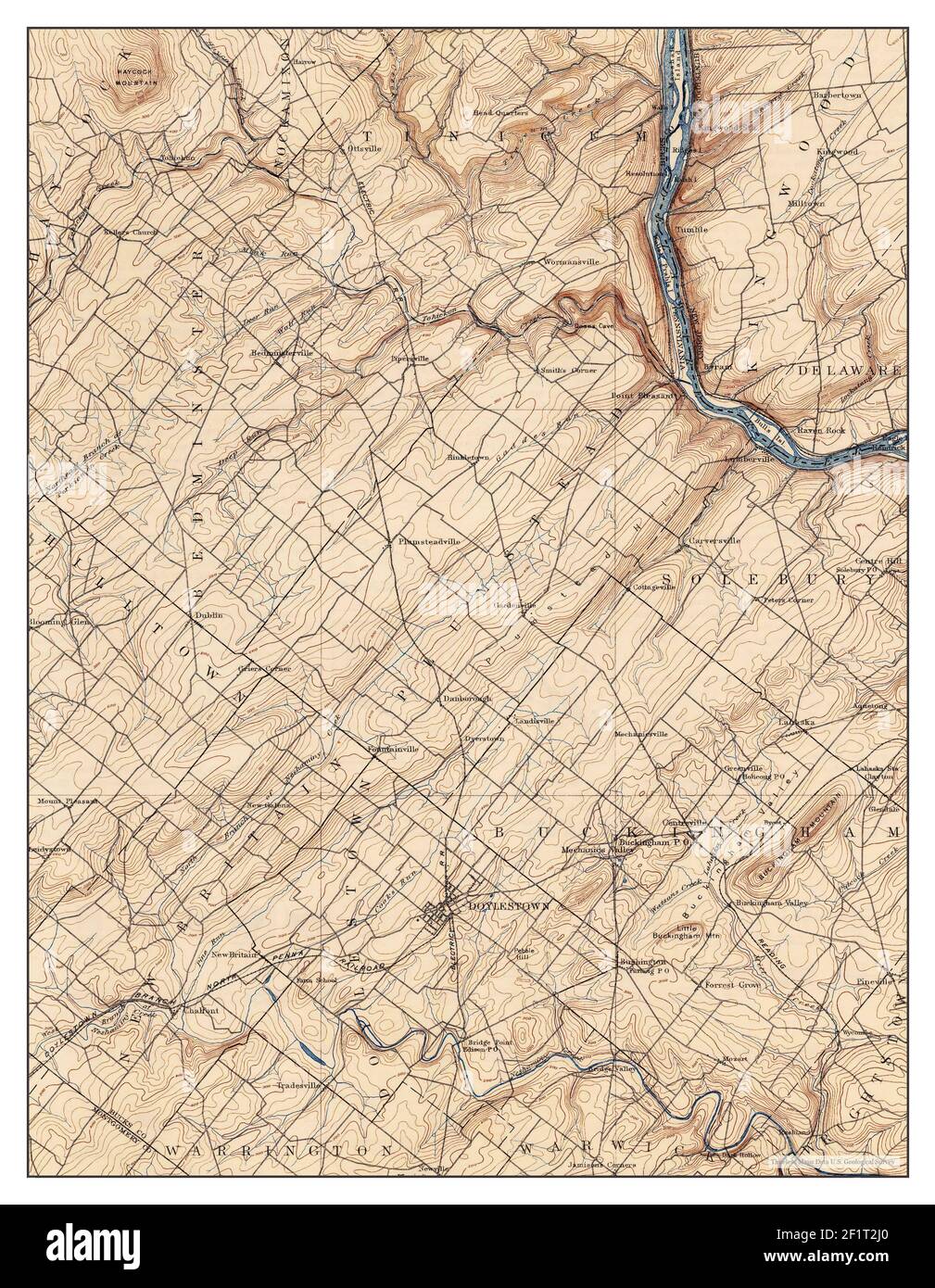 Doylestown pennsylvania map hi-res stock photography and images - Alamy