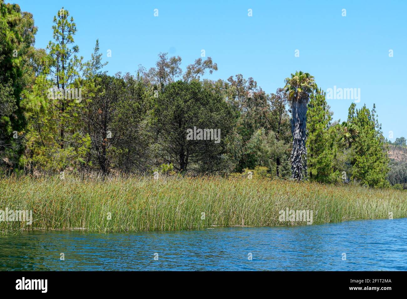 Miramar reservoir in the Scripps Miramar Ranch community, San Diego ...