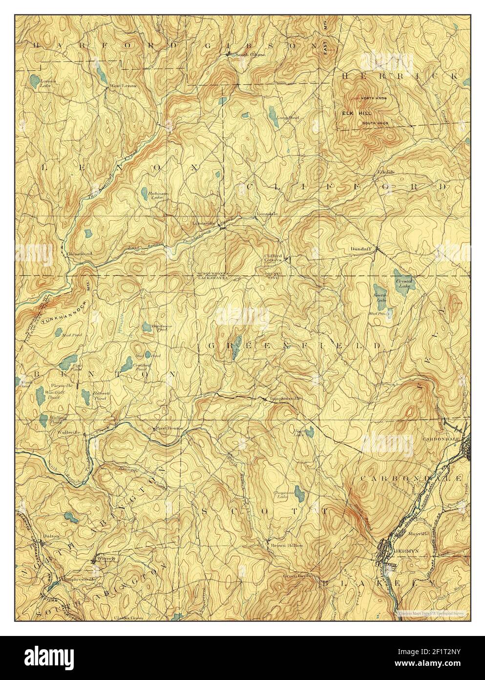 Dundaff, Pennsylvania, map 1892, 1:62500, United States of America by ...