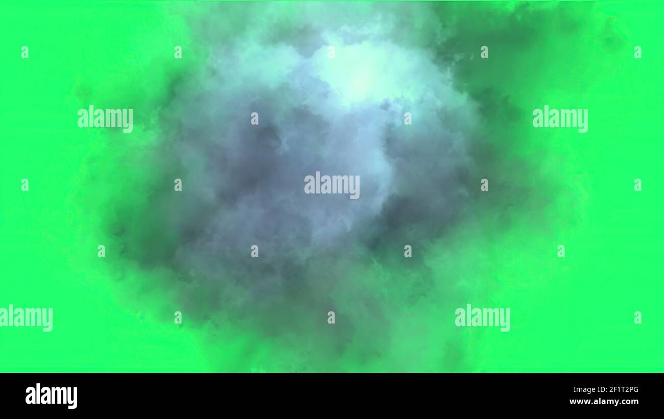 3D illustration - Clouds effect on green screen Stock Photo - Alamy