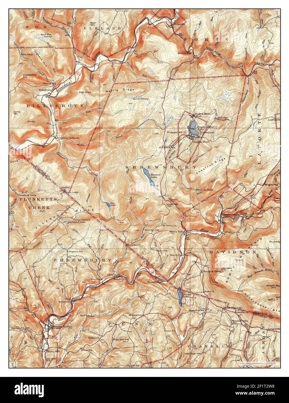 Eagles Mere, Pennsylvania, map 1932, 1:62500, United States of America ...